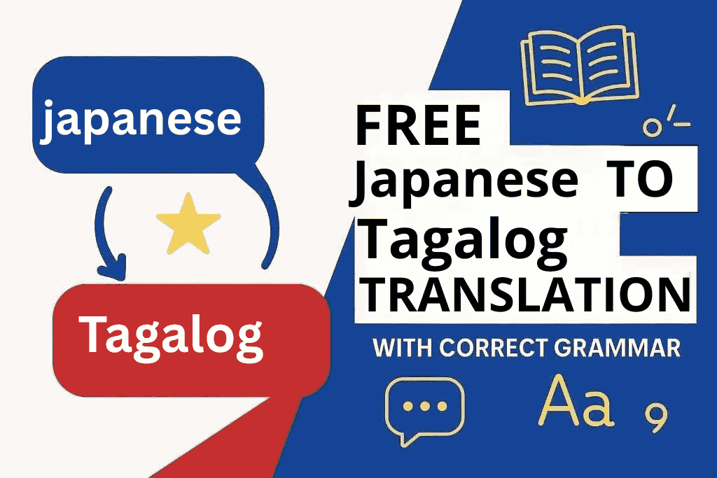 Free online japanese to tagalog translation with correct grammar